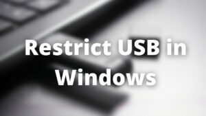How to enable or disable USB Ports in Windows 11