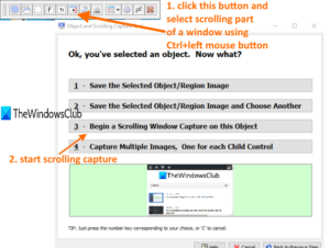 How to take scrolling screenshot in Windows 11/10