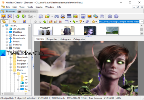 How to open ITHMB files on Windows PC