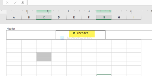 How to add Header and Footer in Excel spreadsheet