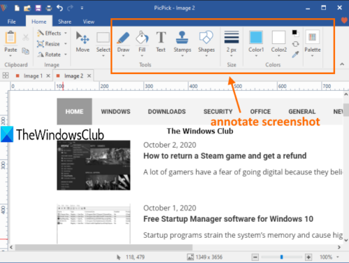 How to take scrolling screenshot in Windows 11/10