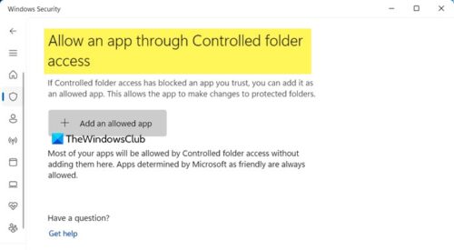 How to allow Apps through Controlled Folder Access in Windows Defender
