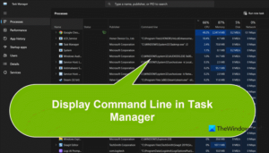 How to display Command Line in Task Manager of Windows 11/10