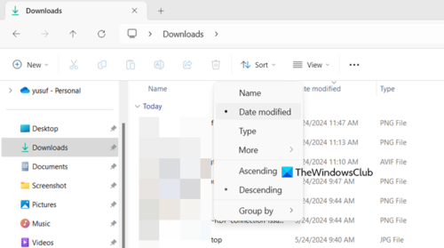 Windows Downloads folder: Remove Grouping & Sorting by Date