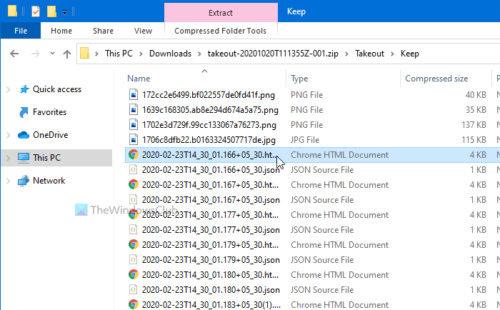 How to export or download notes from Google Keep in HTML