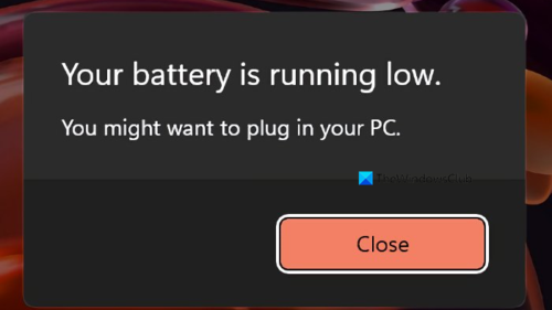 Change Critical Level & Low Level Battery Action in Windows 11