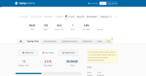 Best free Online Typing Test tools to test typing speed