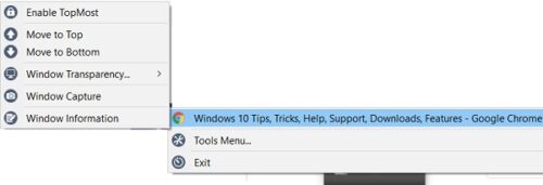PinMe lets you organize and pin important windows on the top