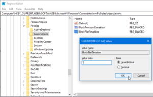 How to Block launching apps associated with File or URI scheme