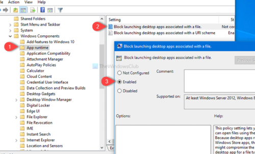 How to Block launching apps associated with File or URI scheme