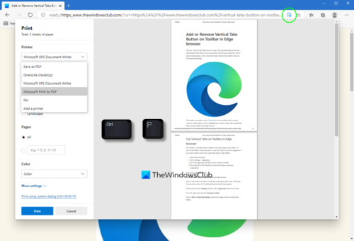 How to print from Microsoft Edge browser in Windows 11/10
