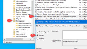 Remove Map Network Drive and Disconnect Network Drive options