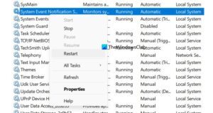 Windows Push Notifications User Service has stopped working
