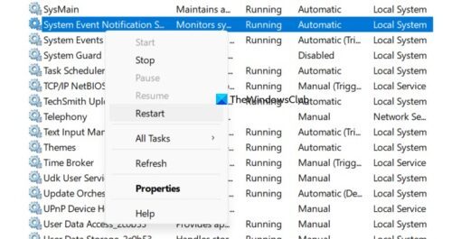 Windows Push Notifications User Service has stopped working
