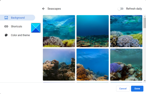 How to change Background of New Tab page in Chrome