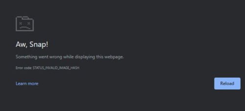 Fix STATUS_INVALID_IMAGE_HASH error on Chrome or Edge