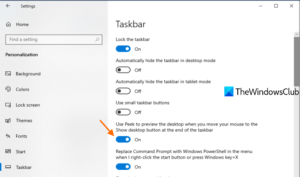 Show desktop button not working or missing in Taskbar in Windows
