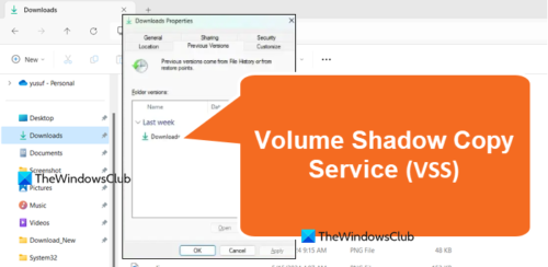 What is VSS or Volume Shadow Copy Service in Windows 11/10