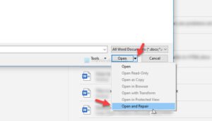File cannot be opened because there are problems with contents