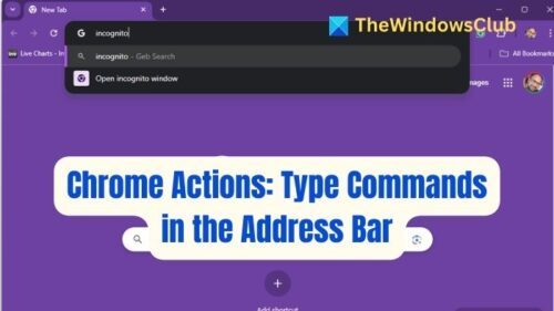 Chrome Actions lets you type Commands in the Address Bar