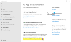How to Enable Microsoft Defender Application Guard on Windows