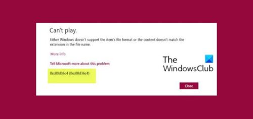 Fix Error 0xc00d36c4 when playing media files on Windows PC