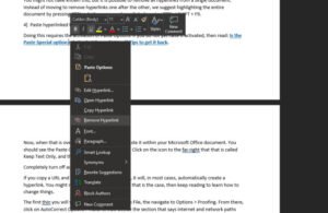 How to Add, Remove or Turn Off Hyperlinks in Word