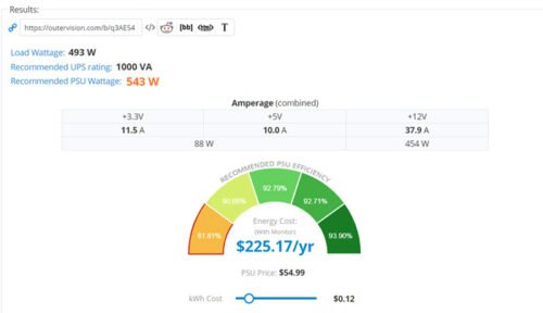 Online Power Supply Calculator to calculate Power Supply Wattage