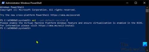 Set Linux Distribution version to WSL1 or WSL2 in Windows 11