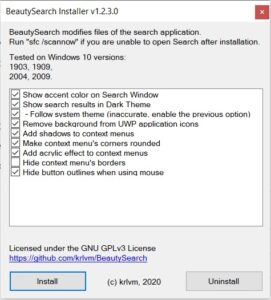 Customize and tweak your Windows 10 Search with BeautySearch