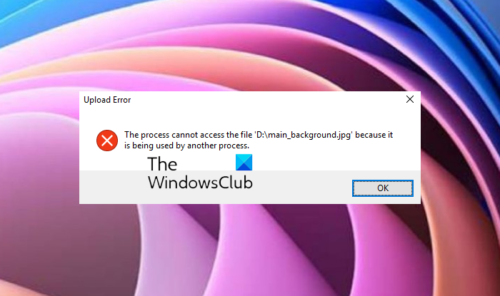 Process cannot access the file because it is being used by another process