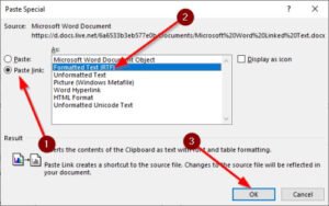 How to use Linked Text in Word to update multiple documents