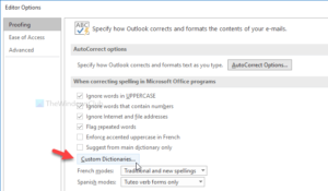 How to add a Custom Dictionary in Word, Excel, and Outlook