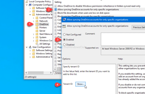 Allow or block syncing OneDrive accounts for specific organizations