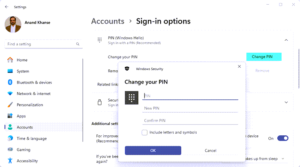 How to reset or change Login PIN in Windows 11/10