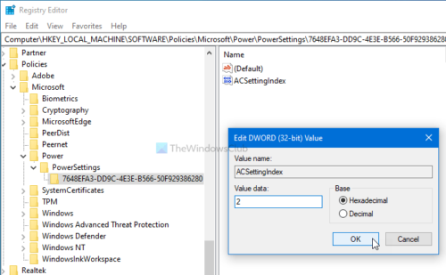 How to change Power button action when on battery or plugged in