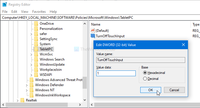 How to enable or disable Tablet PC touch input in Windows 11/10 How to enable or disable Tablet PC touch input in Windows 11/10