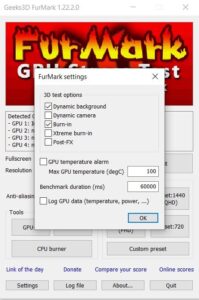Furmark is a GPU Stress Test Tool to test your Graphics Card