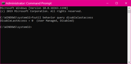 How to Enable or Disable NTFS Last Access Time Stamp Updates