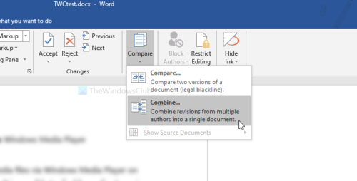 How to merge Comments from multiple documents in Word