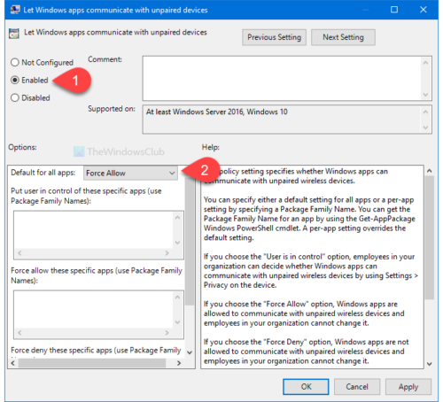 How to prevent apps from communicating with Unpaired Devices