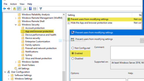 Prevent Users From Modifying Exploit Protection In Windows Security
