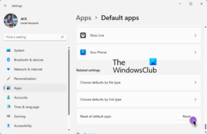 Reset, Export, Import Default App Associations on Windows 11