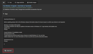How to use new Search with a screenshot feature in Windows 10