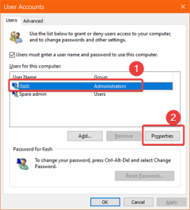 Change Standard user to Administrator account & vice versa in Windows 11
