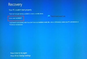 There isn't enough memory available to create a ramdisk device