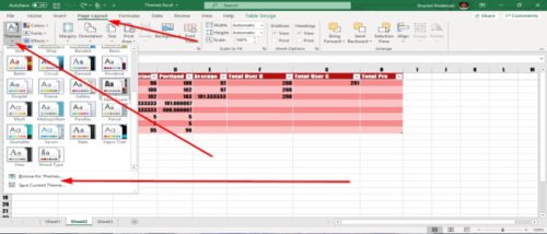 How to apply Themes and change Appearance on Excel Workbook