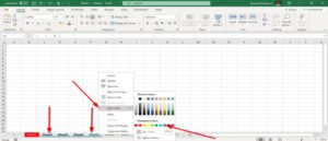 How to change Worksheet Tab Color in Excel