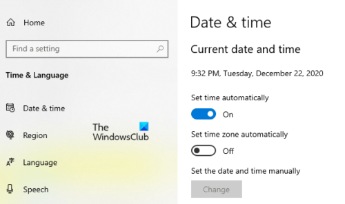 Enable or Disable Adjust for Daylight Saving Time in Windows 11/10