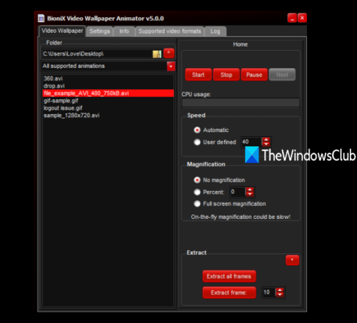 Free software to set video as desktop background in Windows PC